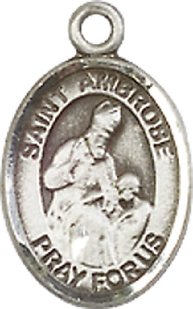 Sterling Silver Saint Ambrose Medal | A.T. Merhaut, Inc.